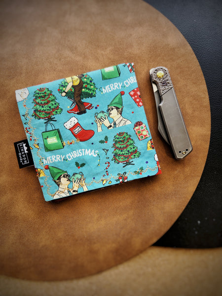 Office Christmas (Blue) Handkerchief – Kingsford Knives