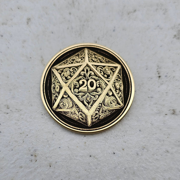 D20 Challenge Coin – Kingsford Knives