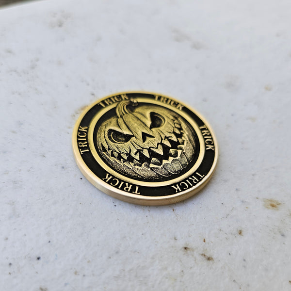 Trick or Treat Challenge Coin – Kingsford Knives