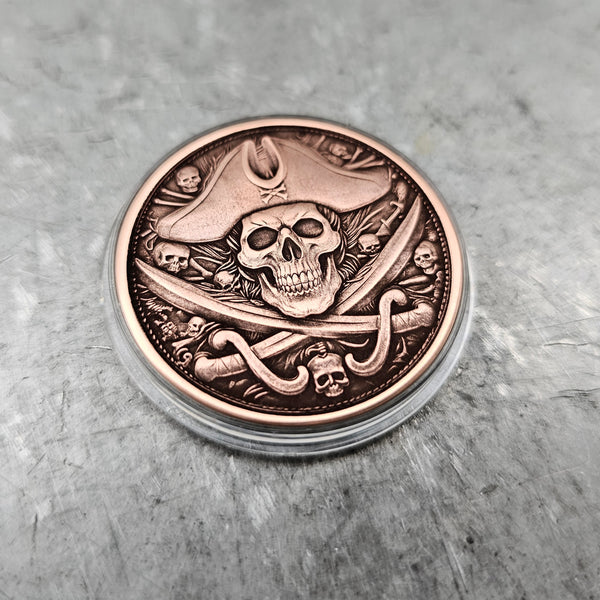 Skull and Crossed Swords Challenge Coin – Kingsford Knives