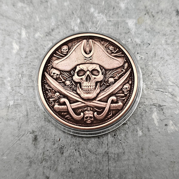 Skull and Crossed Swords Challenge Coin – Kingsford Knives