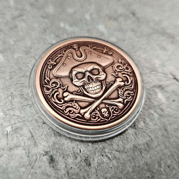 Skull and Crossbones Challenge Coin – Kingsford Knives