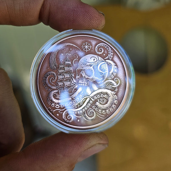 Skull Kraken Challenge Coin – Kingsford Knives