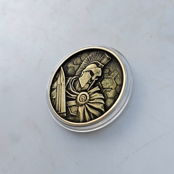 Spartan Challenge Coin – Kingsford Knives